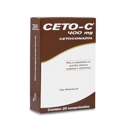 Antimicótico Ceto-C 400mg 20 comprimidos| VetRio - Antimicótico Ceto-C ...