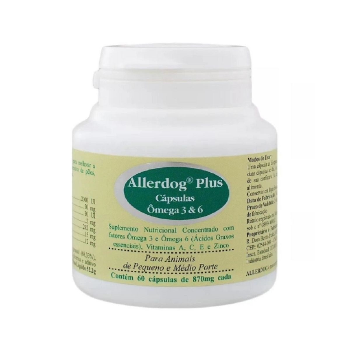 ALLERDOG PLUS 870mg - frasco com 60compr.| VetRio - ALLERDOG PLUS 870mg ...