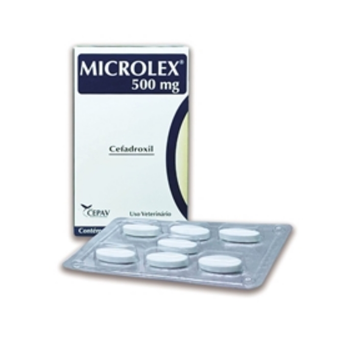 Antibiótico Microlex Cepav 500mg para Cães e Gatos 14 comprimidos ...
